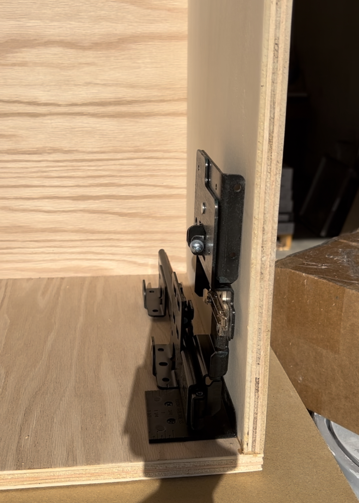 DIY Cabinet with Pocket Doors - findmaggiemay.com