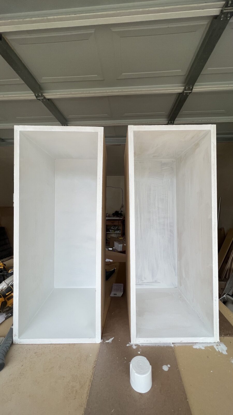 DIY Cabinet with Pocket Doors - findmaggiemay.com