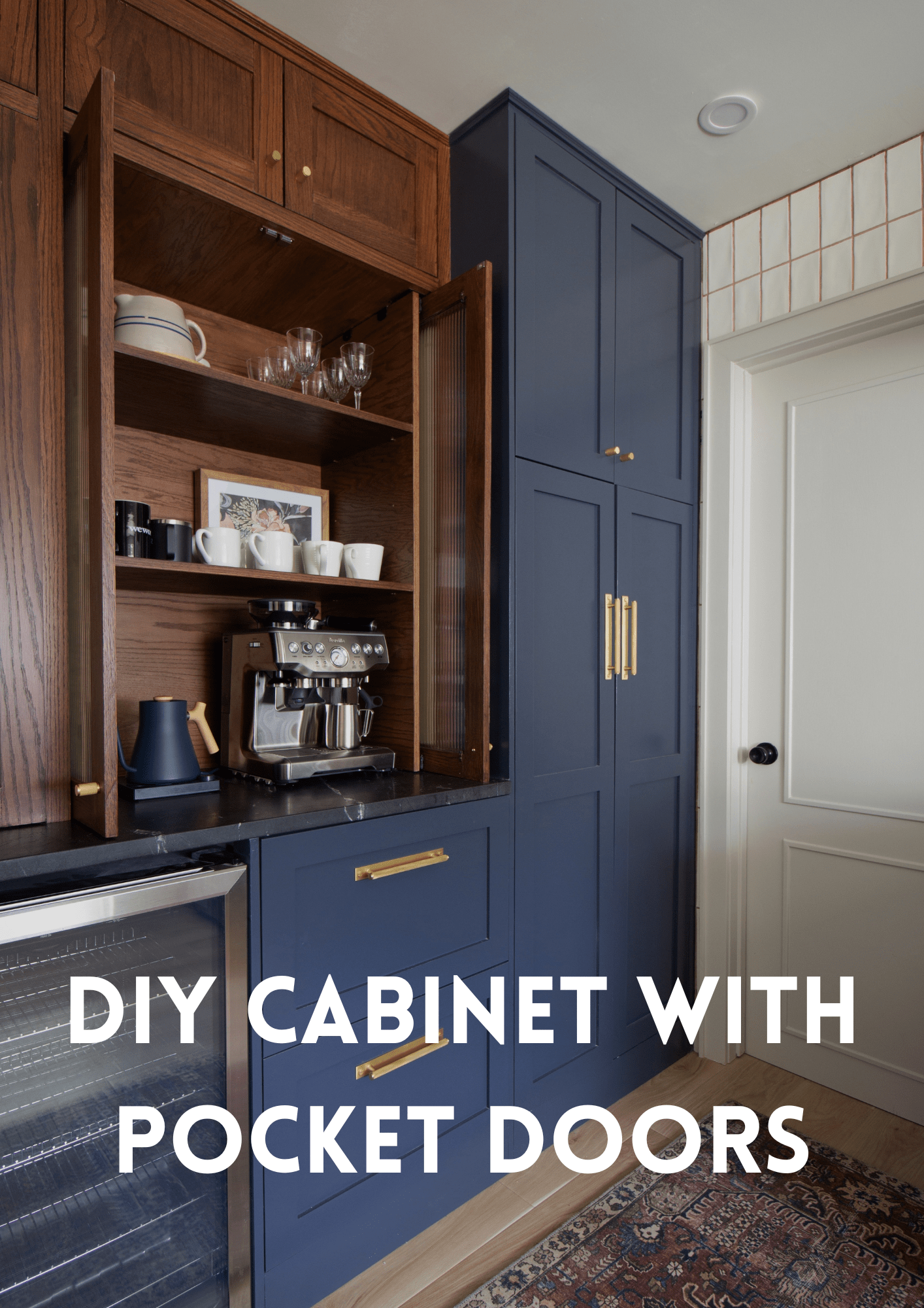 DIY Cabinet with Pocket Doors - findmaggiemay.com